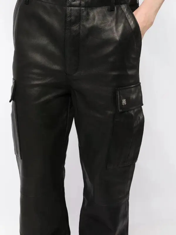 Amiri Logo-plaque Polished Trousers