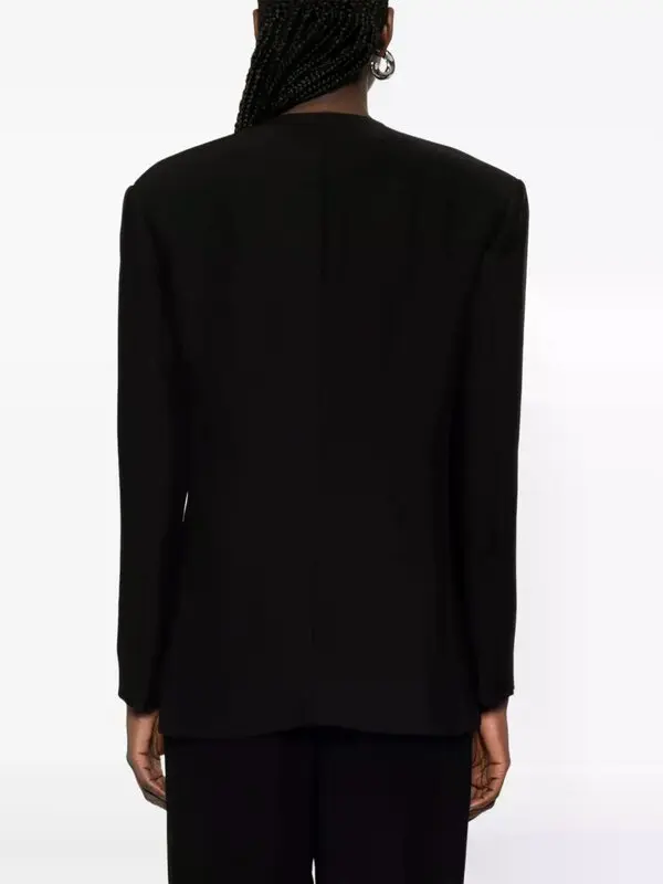 A.M.G. Double-breasted Blazer - Black