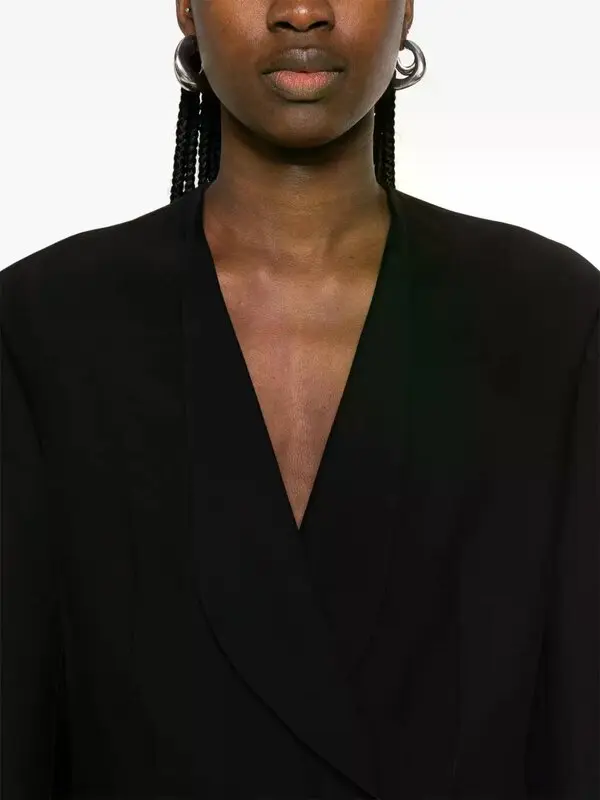 A.M.G. Double-breasted Blazer - Black
