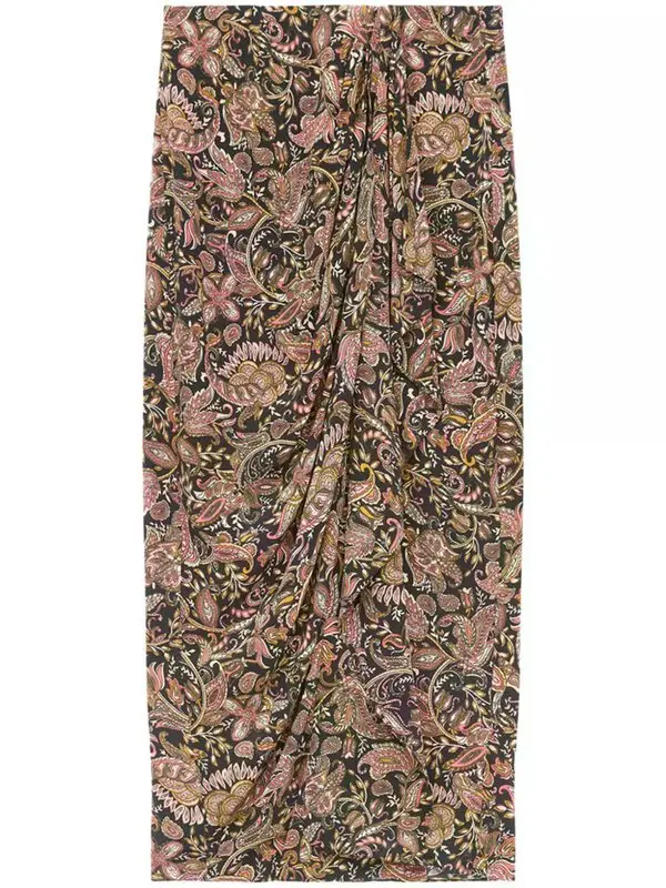 MARANT ETOILE Zaine Midi Skirt - Black
