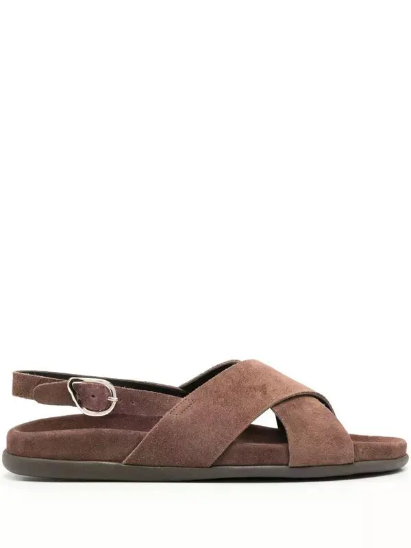 ANCIENT GREEK SANDALS Ikesia Crosta Leather Sandals - Brown