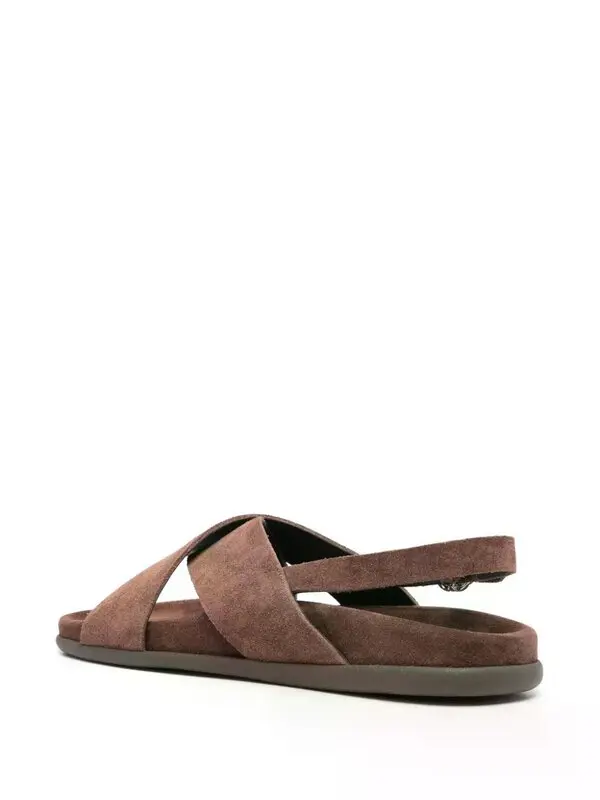 ANCIENT GREEK SANDALS Ikesia Crosta Leather Sandals - Brown