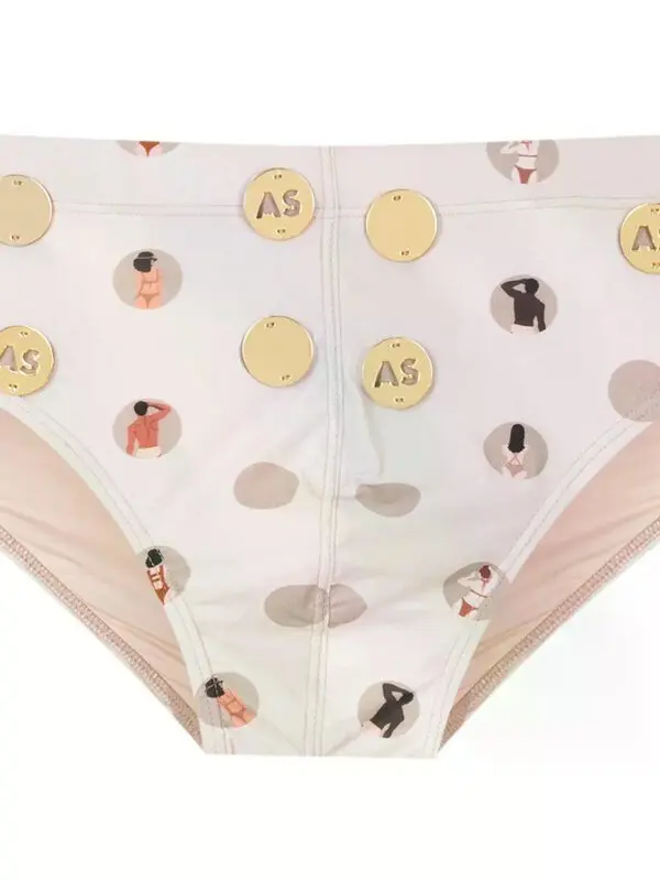AMIR SLAMA Graphic-print Swim Shorts