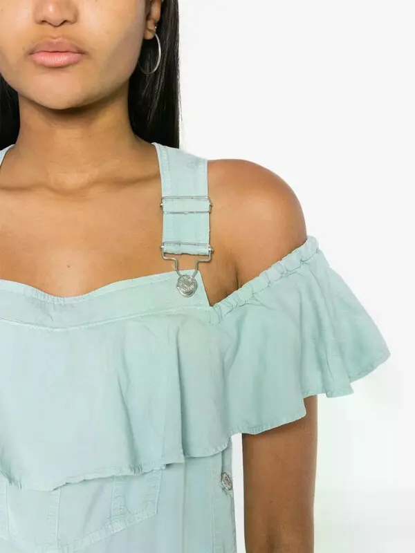 Moschino Ruffle-detail Cold-shoulder Jumpsuit
