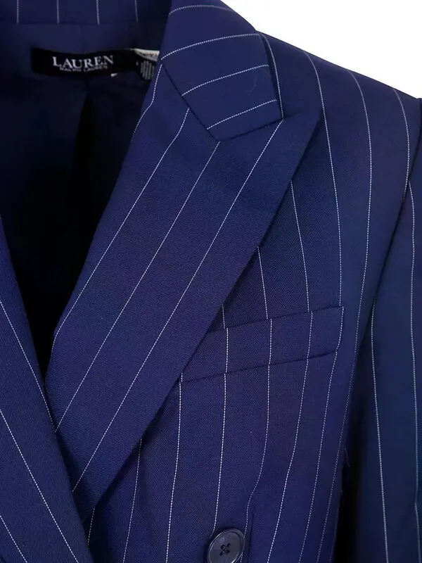 Ralph Lauren Pinstriped Double-breasted Blazer