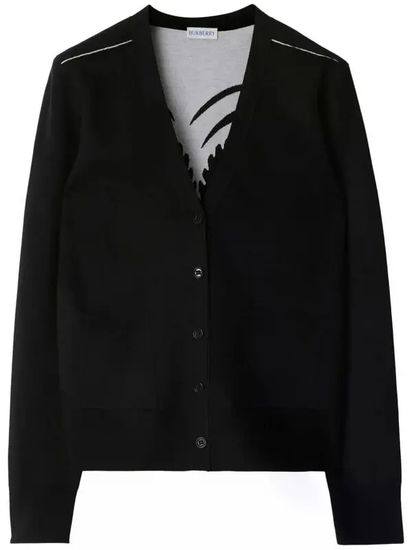 Burberry Mirrored Horse Intarsia-knit Cardigan