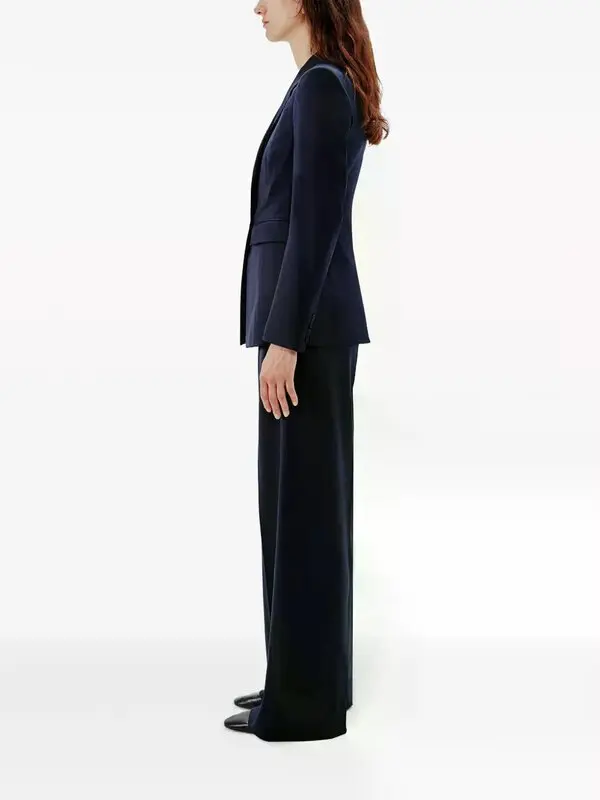 Another Tomorrow Double-breasted Merino Wool Blazer - Blue