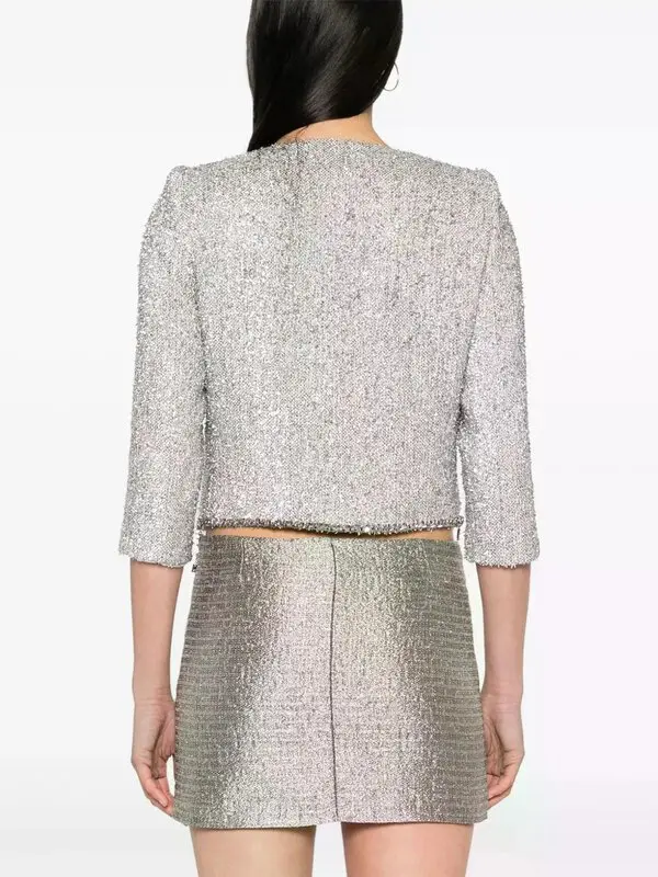 Elisabetta Franchi Tweed Cropped Jacket