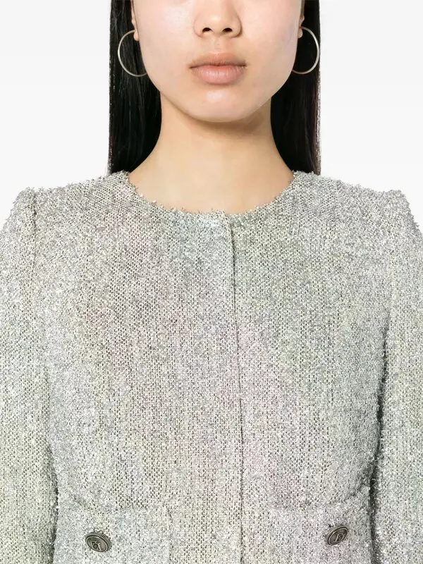 Elisabetta Franchi Tweed Cropped Jacket