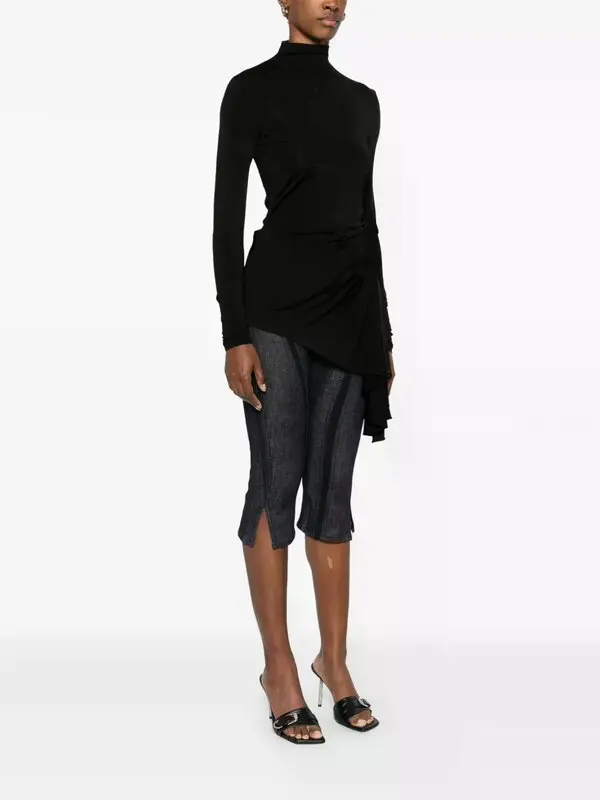Off-White Draped Mini Dress