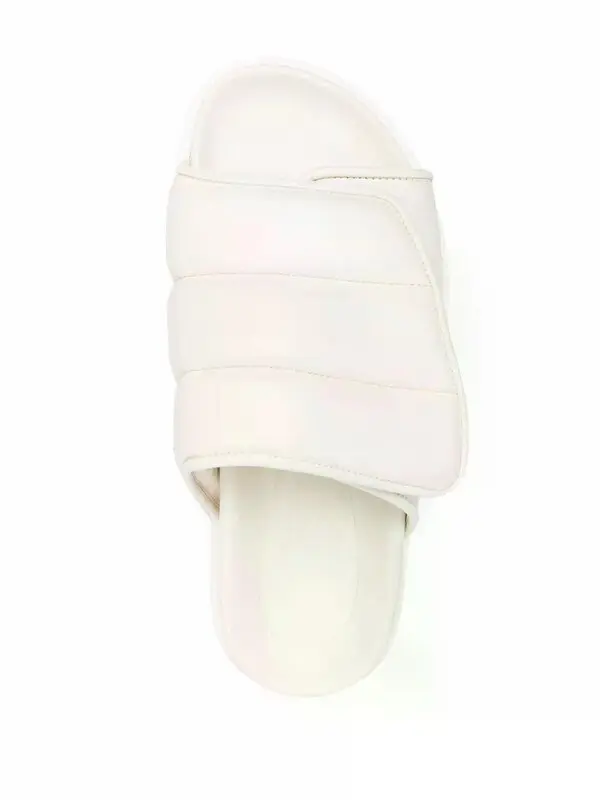 GIABORGHINI Padded Leather Slip-on Sandals - Neutrals