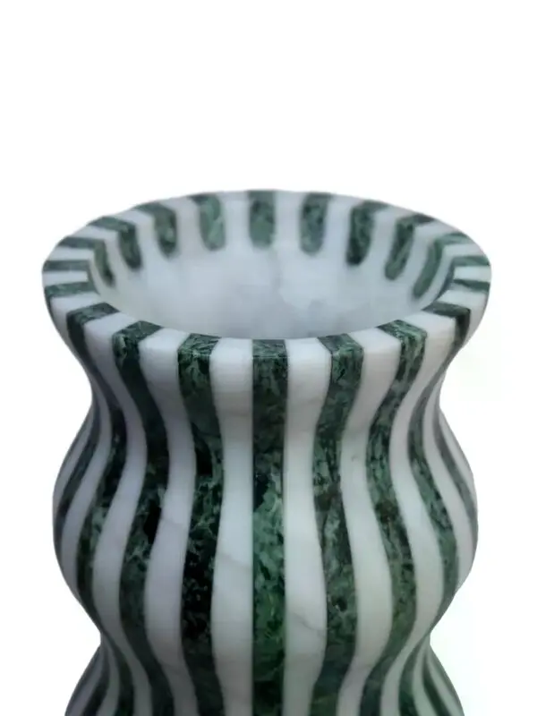 EDITIONS MILANO Versilia Striped Marble Vase