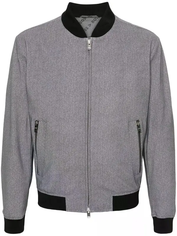 BOSS Houndstooth Zip-up Jacket