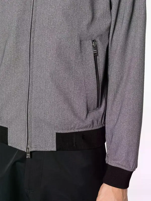 BOSS Houndstooth Zip-up Jacket