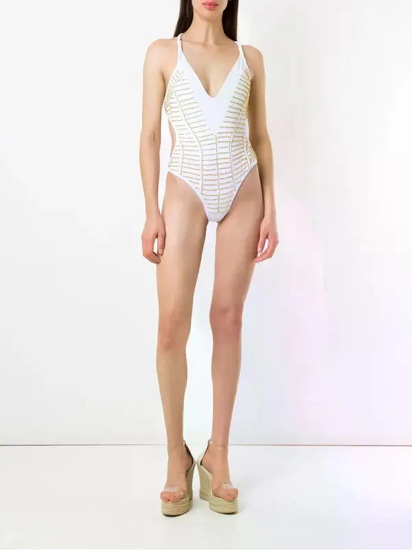 AMIR SLAMA Back Cross Straps One Piece Swimsuit