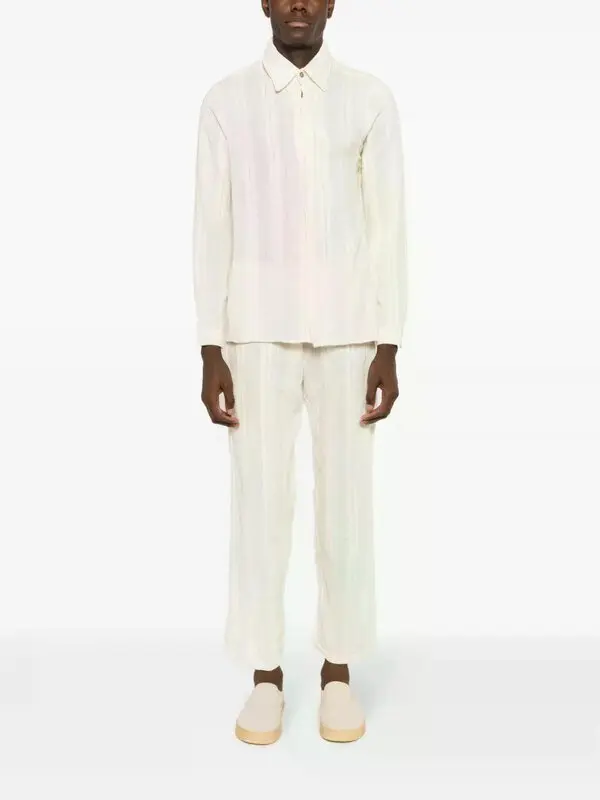 AMIR SLAMA Striped Jacquard Cotton Shirt