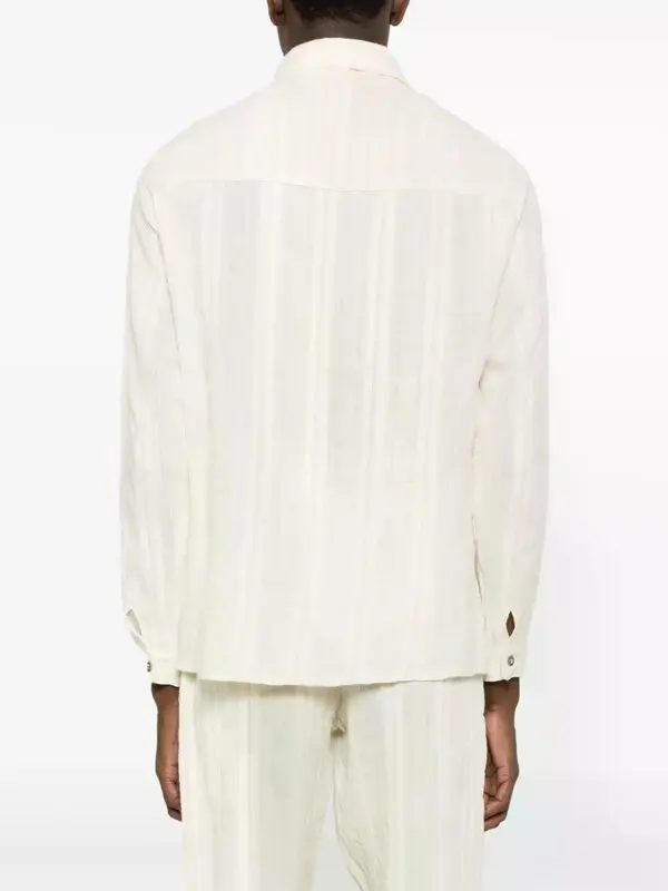 AMIR SLAMA Striped Jacquard Cotton Shirt