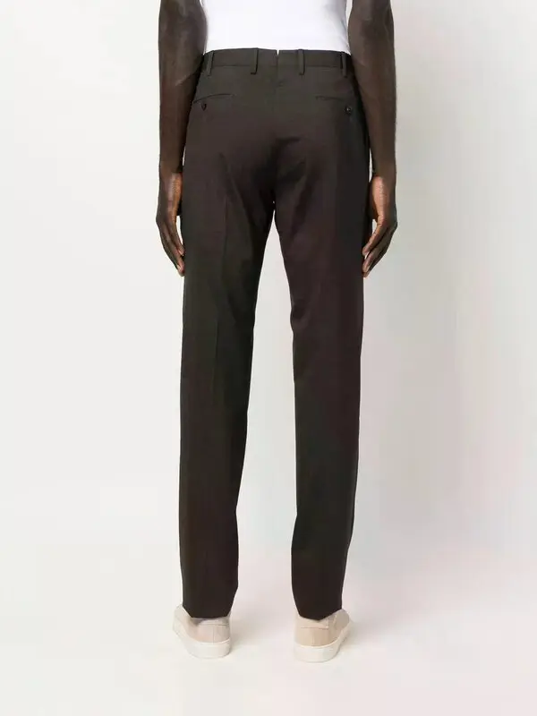 PT TORINO Tailored-cut Tapered Trousers - Brown