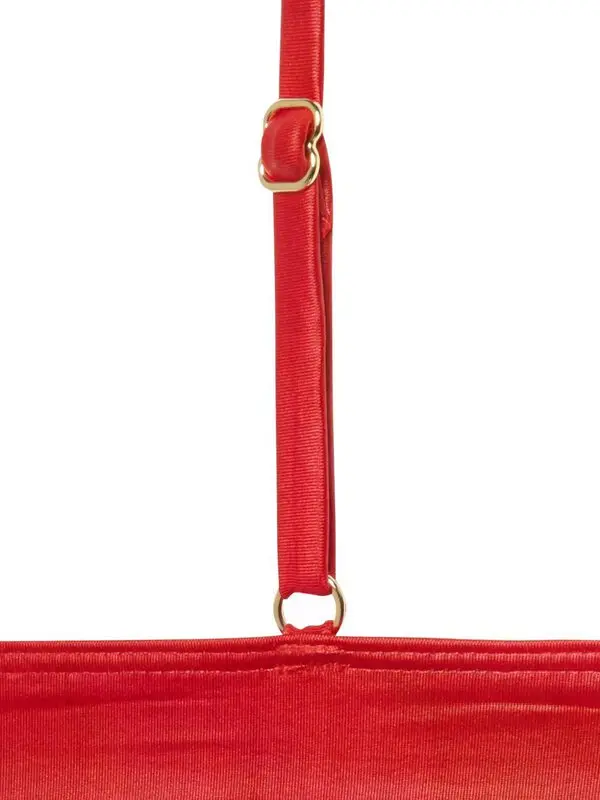 MAISON CLOSE Splash Triangle Bikini Top - Red