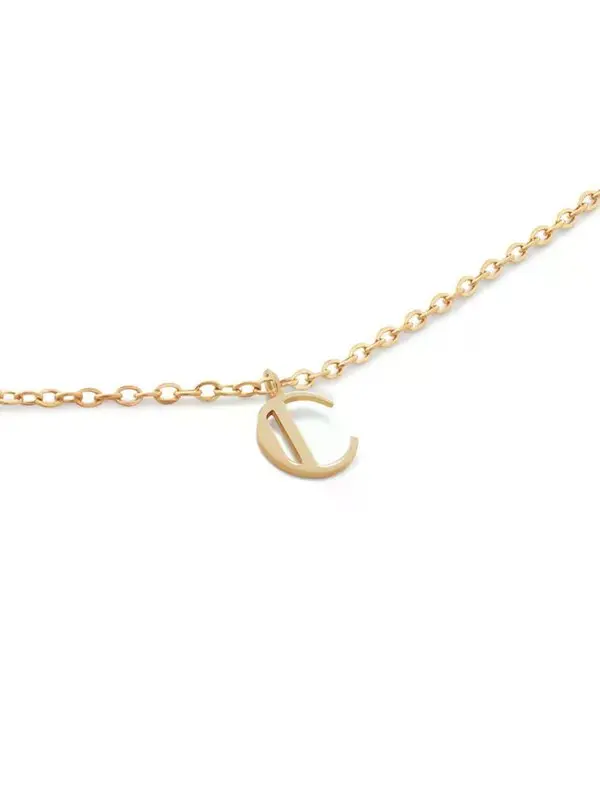Monica Vinader 14kt Yellow Small Initial 'c' Necklace