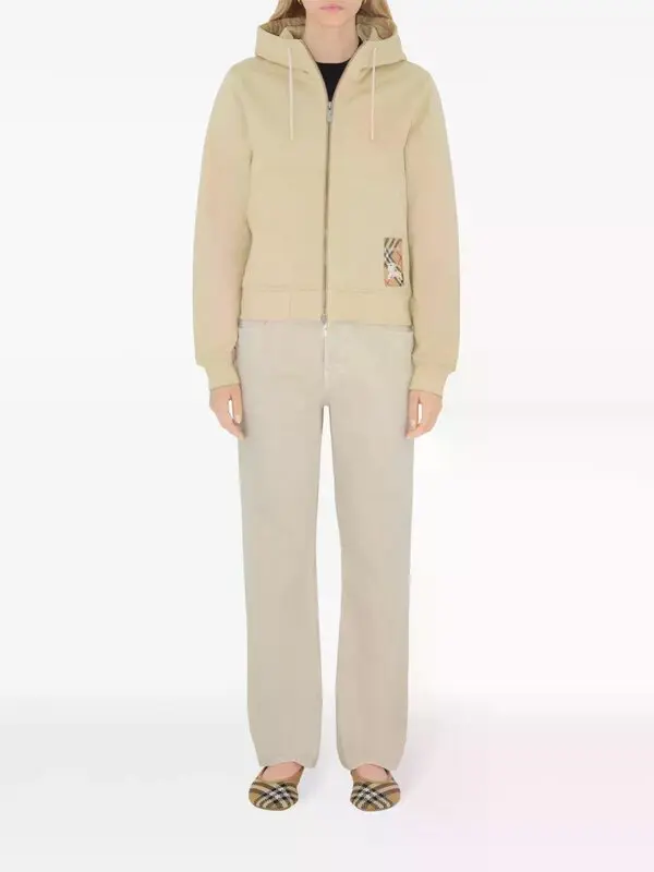 Burberry Check Label Zip Hoodie