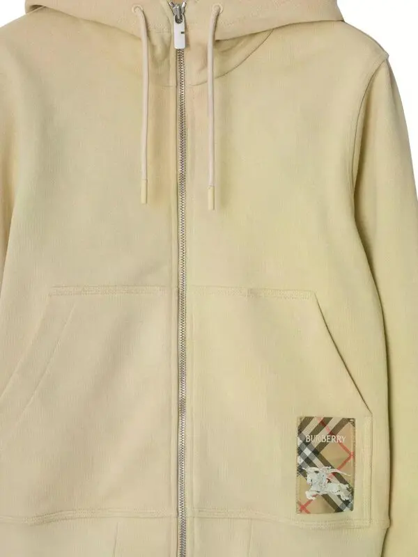 Burberry Check Label Zip Hoodie