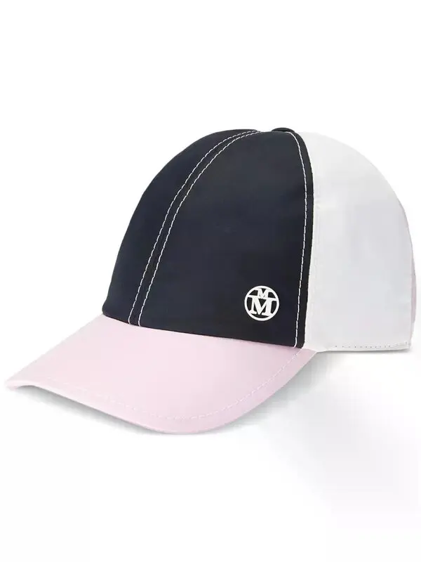 MAISON MICHEL Tiger Panelled Cap - Blue