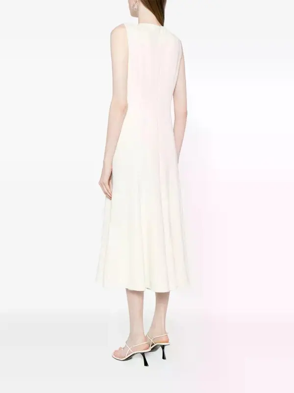 Theory Crepe Flared Midi Dress