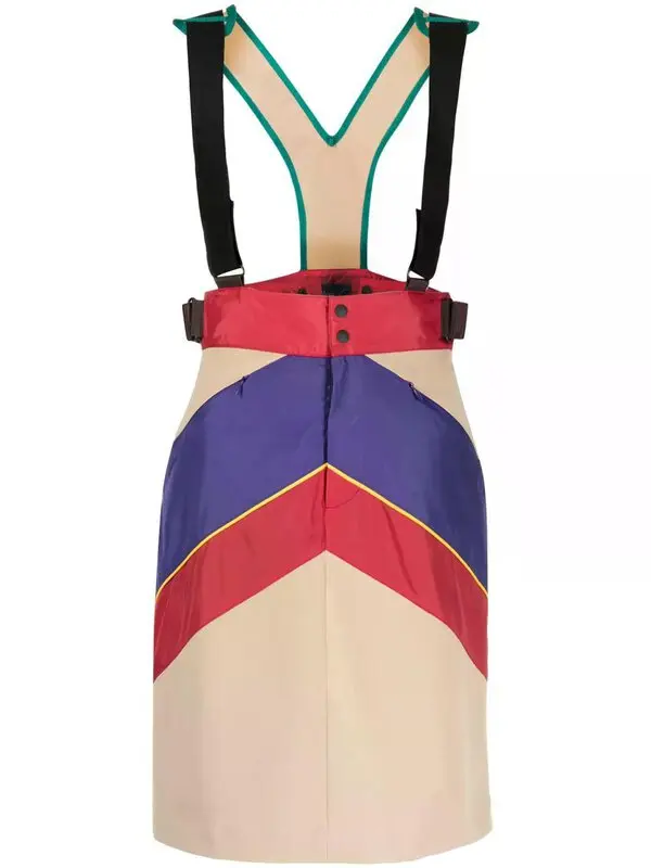 Kolor Colour-block Dungaree Dress - Multicolour