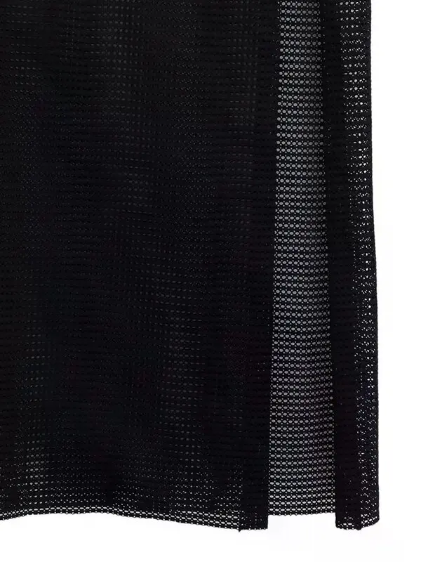 AMIR SLAMA Openwork Beach Skirt - Black
