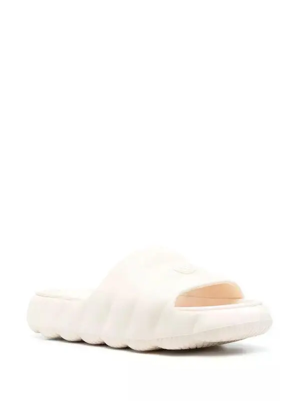 Moncler Lilo Quilted Slides - Neutrals