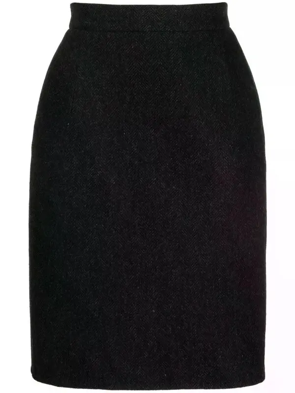 JIL SANDER High-waist Herringbone Skirt