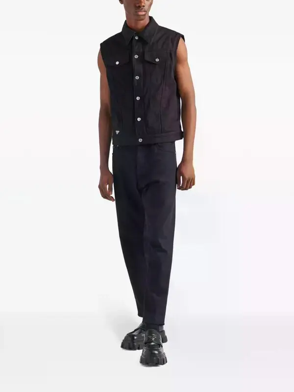 Prada Button-up Denim Gilet