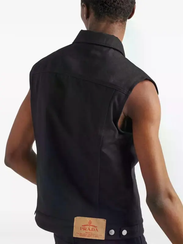 Prada Button-up Denim Gilet
