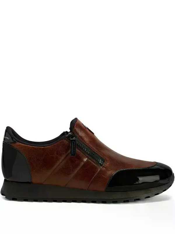 GIUSEPPE ZANOTTI Ilde Run Double-zip Low-top Sneakers - Brown
