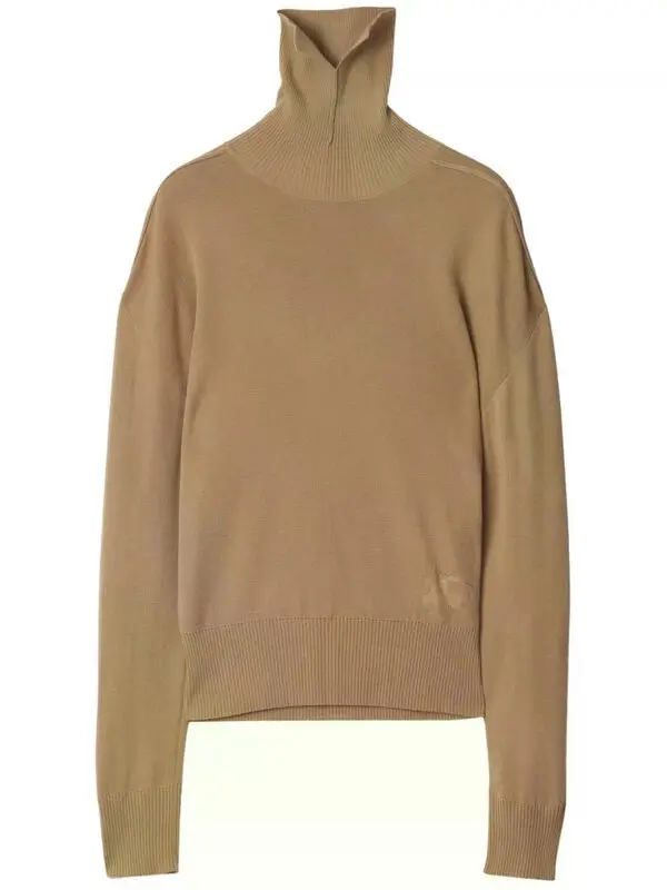 Burberry High-neck Wool Jumper - Brown