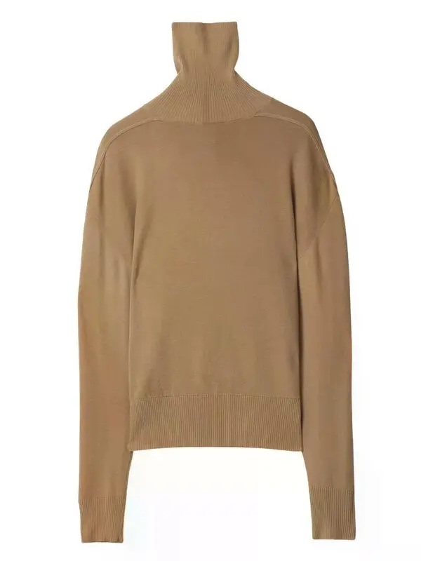 Burberry High-neck Wool Jumper - Brown