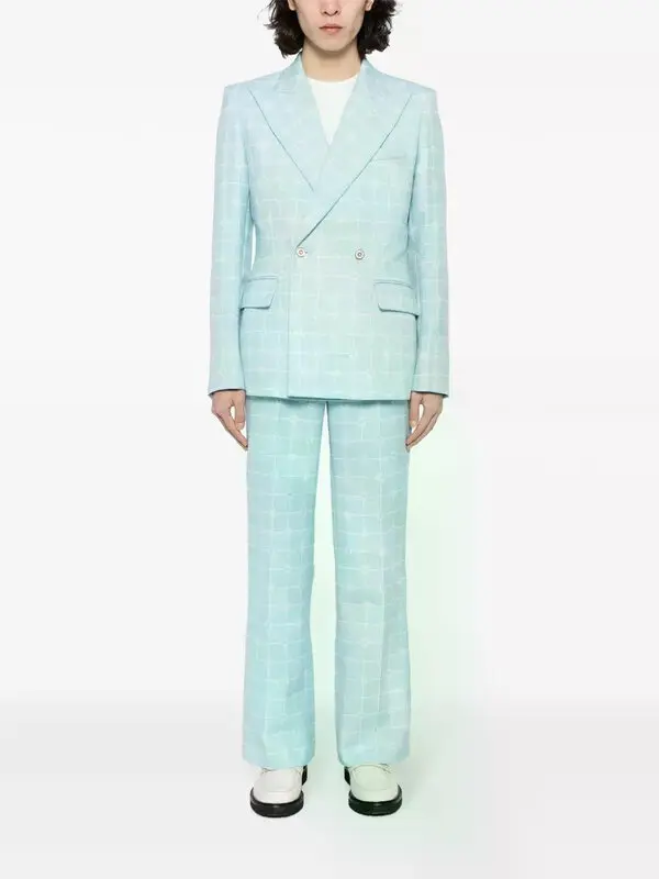 Casablanca Heart Monogram-jacquard Wool Trousers