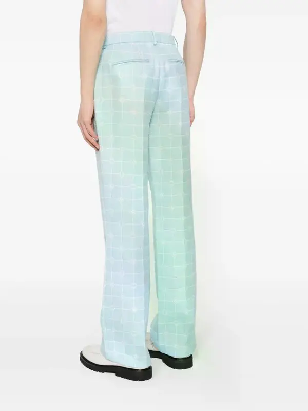 Casablanca Heart Monogram-jacquard Wool Trousers