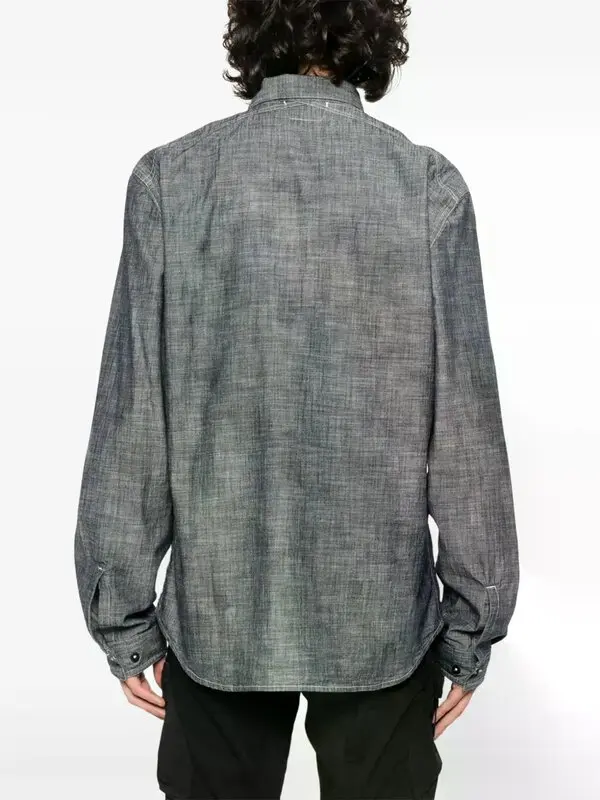 C.P. COMPANY Logo-print Chambray Shirt