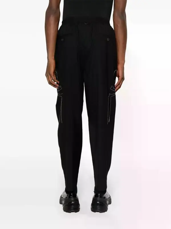 MASTERMIND WORLD Beaded-skull Wool Trousers