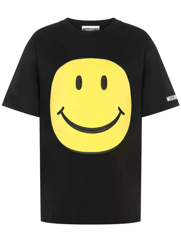 Moschino Smile Cotton T-shirt - Black