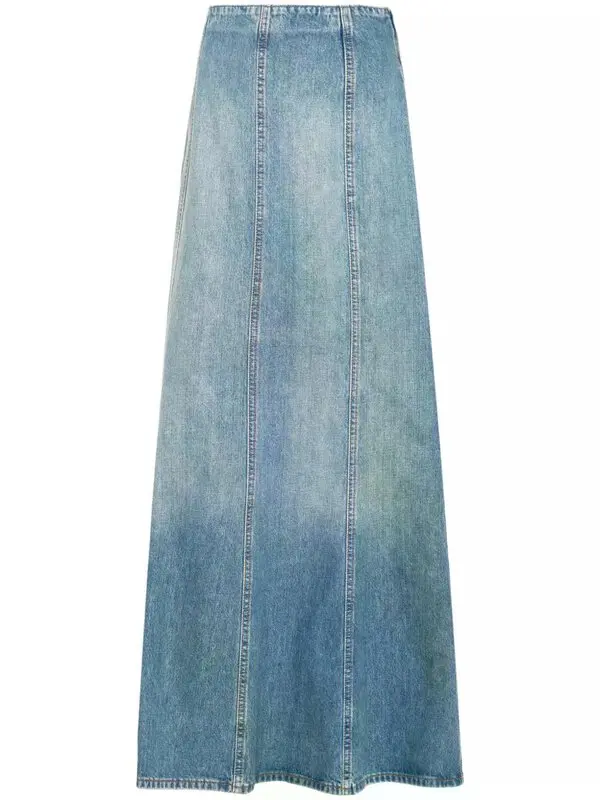 HAIKURE Seamed Denim Midi Skirt