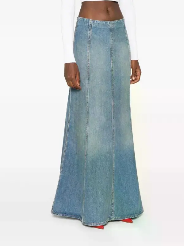 HAIKURE Seamed Denim Midi Skirt