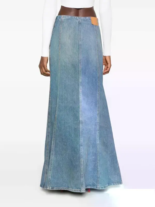HAIKURE Seamed Denim Midi Skirt