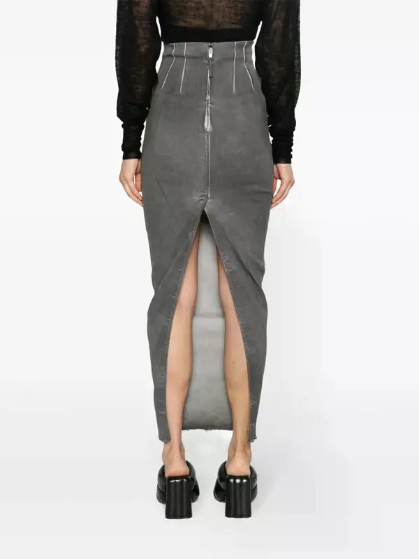 Rick Owens Dirt Pillar Maxi Pencil Skirt