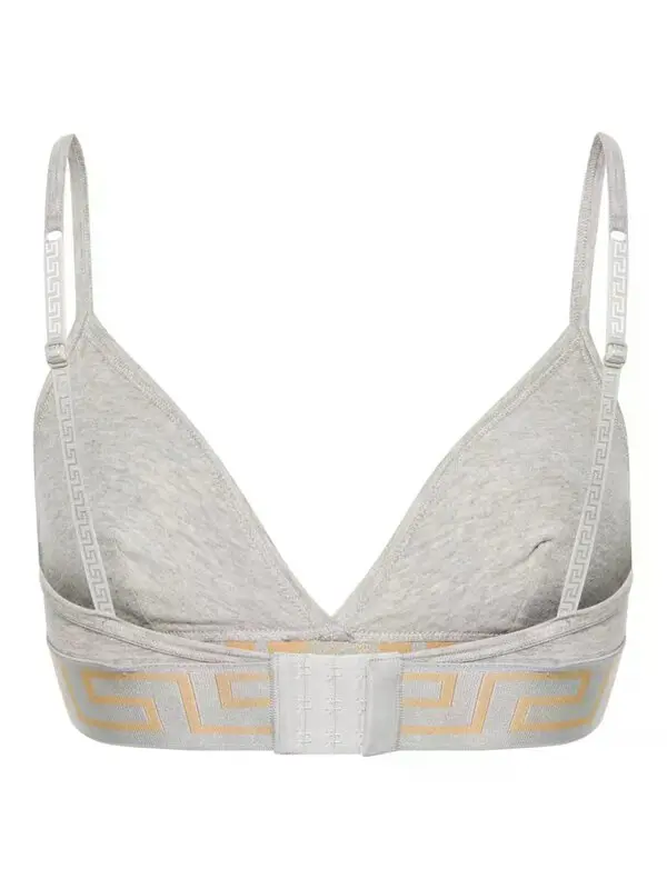Versace Greca-underband Triangle Bralette - Grey