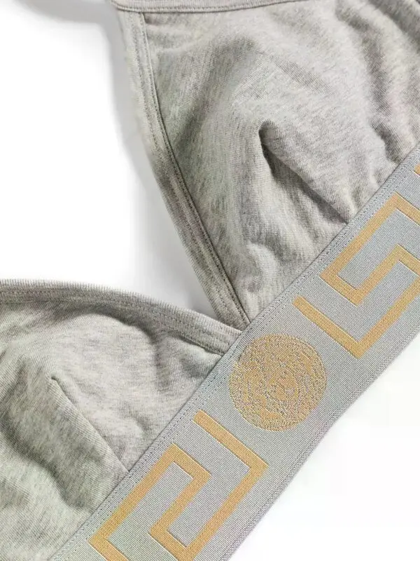 Versace Greca-underband Triangle Bralette - Grey