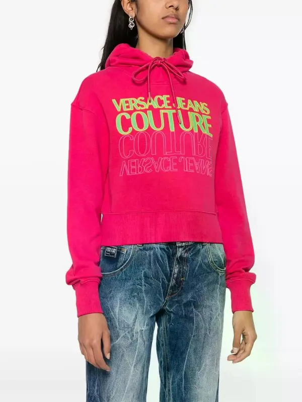 Versace Upside Down Cropped Sweatshirt