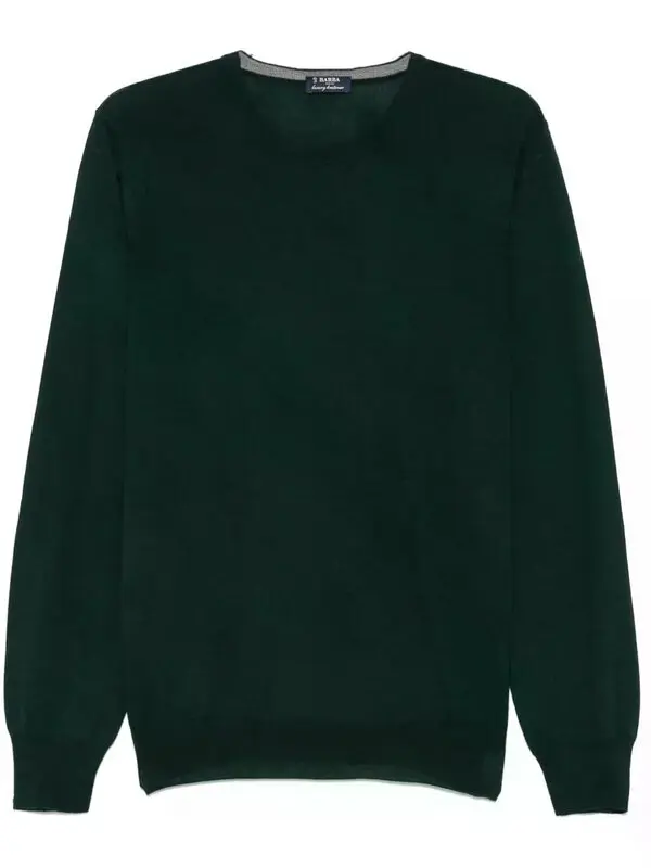 BARBA NAPOLI Fine-knit Virgin Wool-silk Blend Sweater - Green